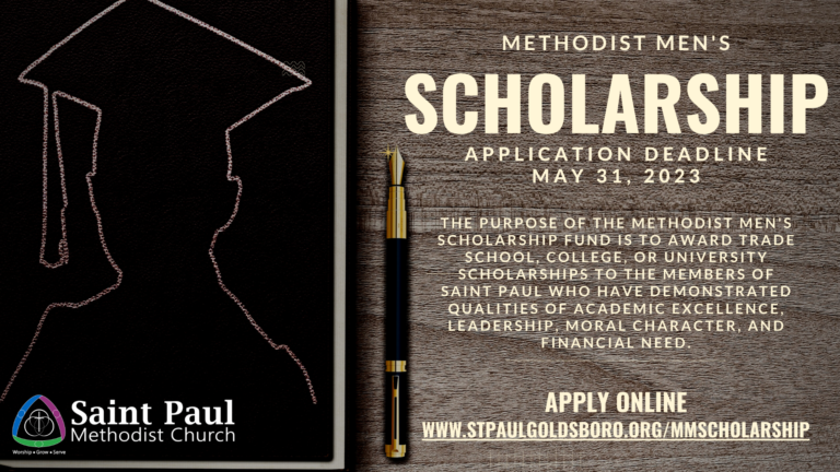 Methodist Men’s Scholarship - Saint Paul Methodist Church | A Global ...